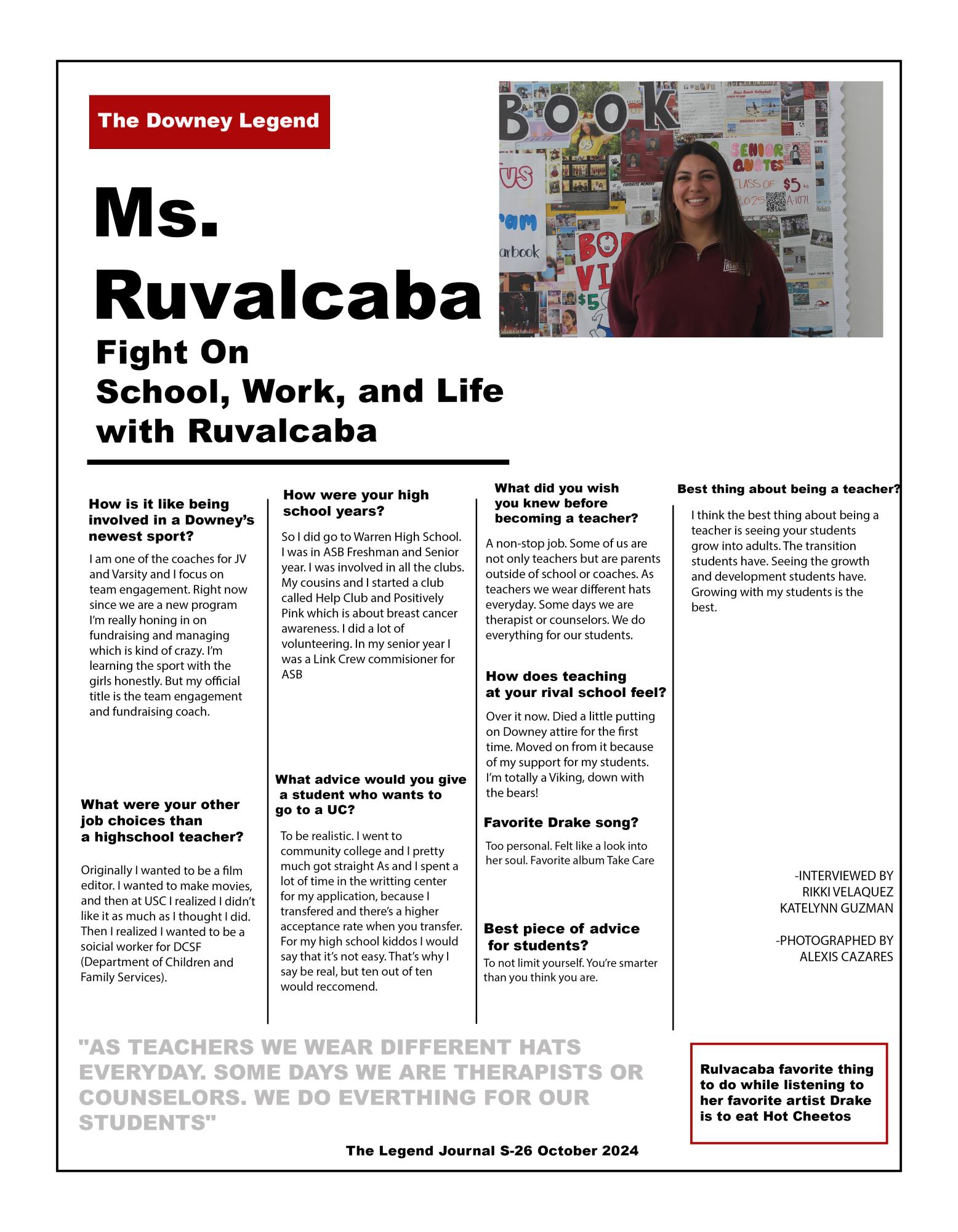 Teacher Spotlight – The Downey Legend